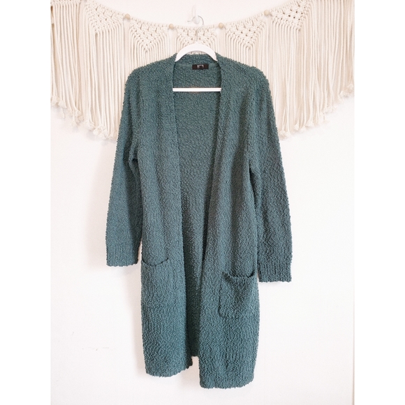 Modern Canvas | Sweaters | Modern Canvas Green Chunky Knit Duster ...